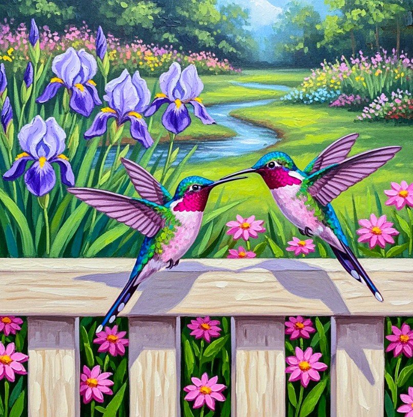 Solve Gossip Over the Fence jigsaw puzzle online with 64 pieces