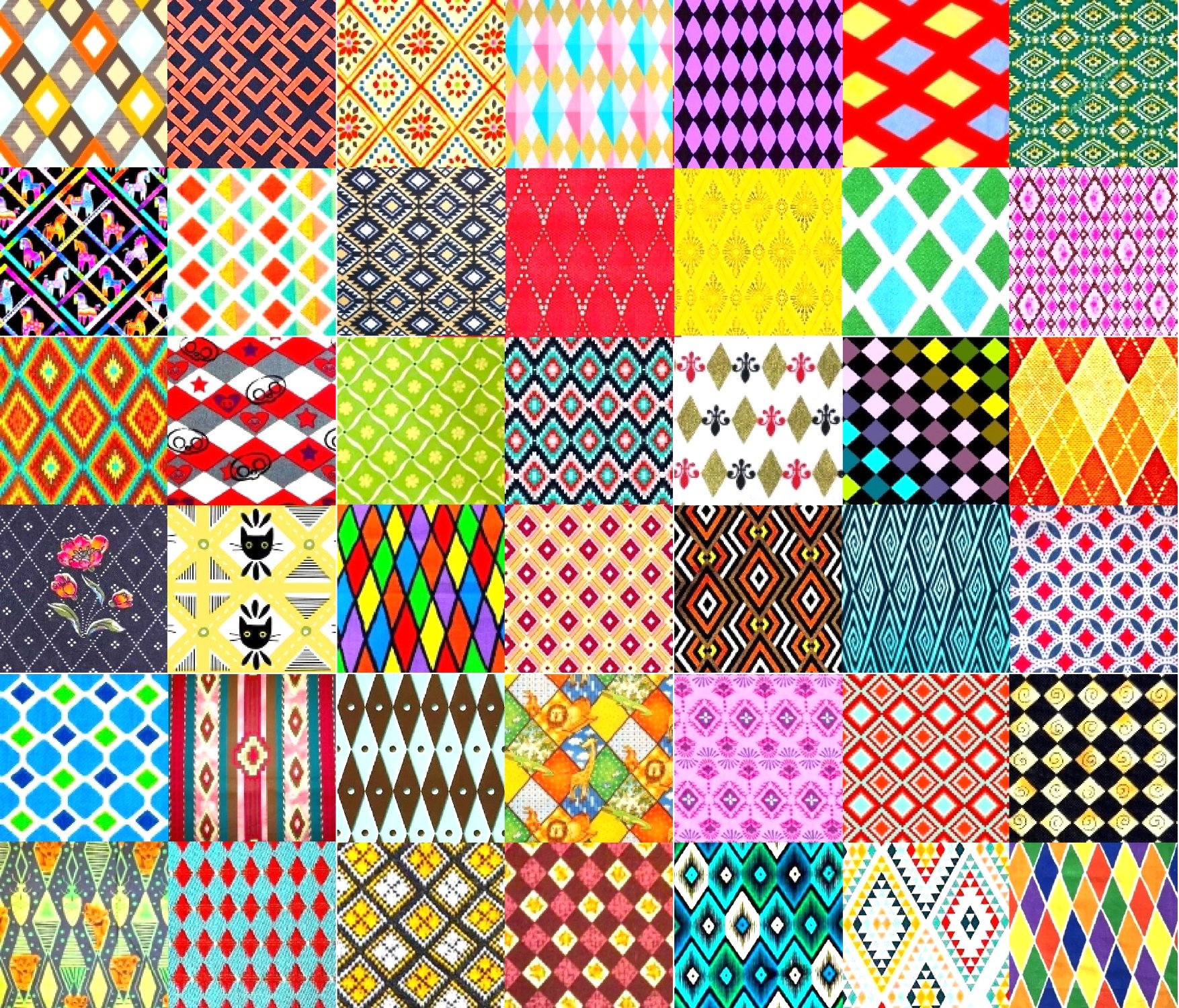 Solve PATCHWORK DIAMONDS 74 jigsaw puzzle online with 255 pieces