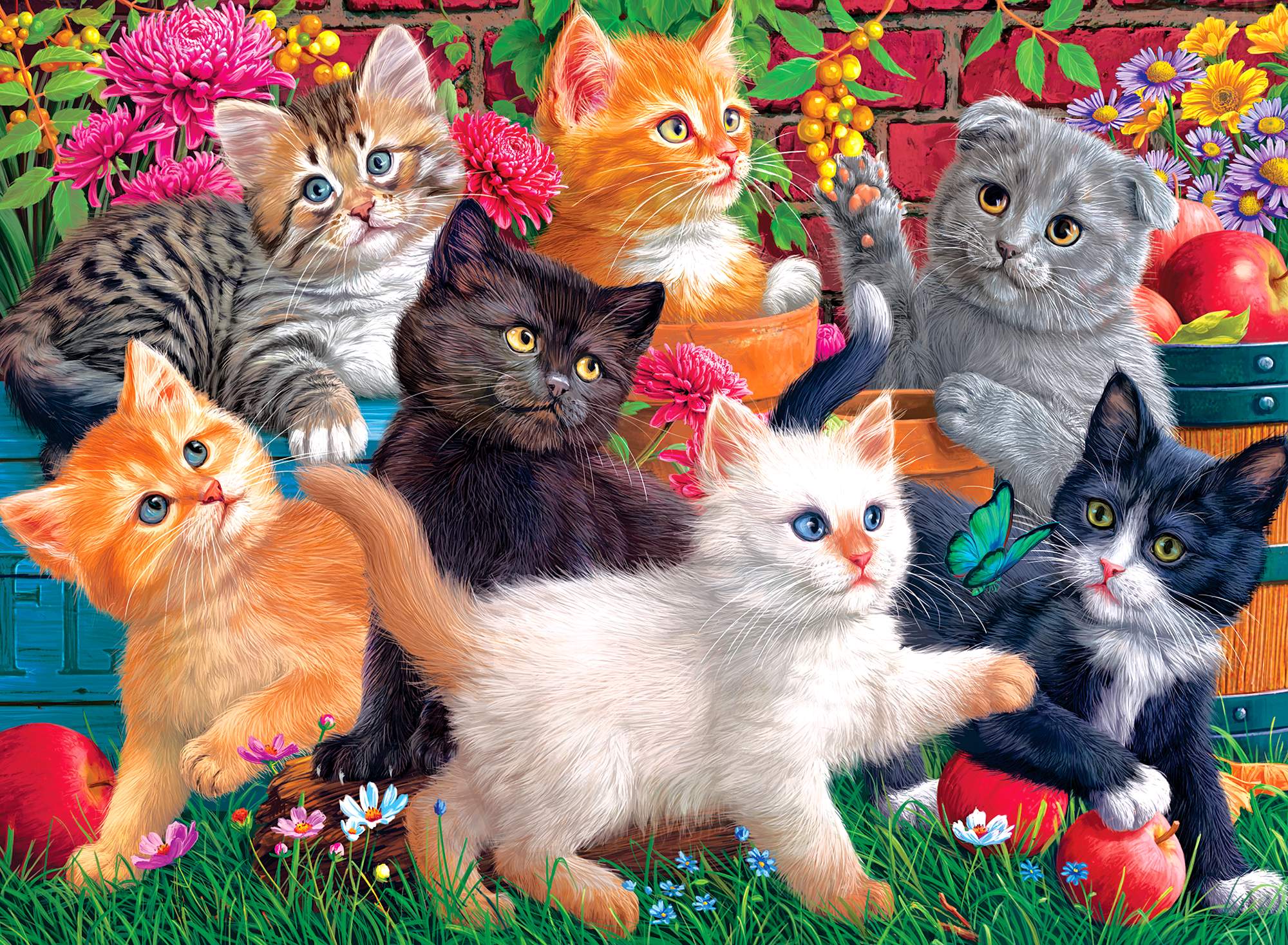 Solve Kittens at Play jigsaw puzzle online with 352 pieces