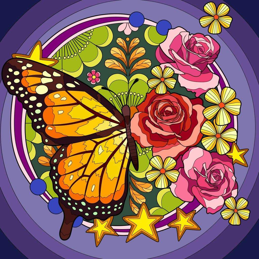 Solve PUZZLE - Monarch Butterfly & Flowers jigsaw puzzle online with ...