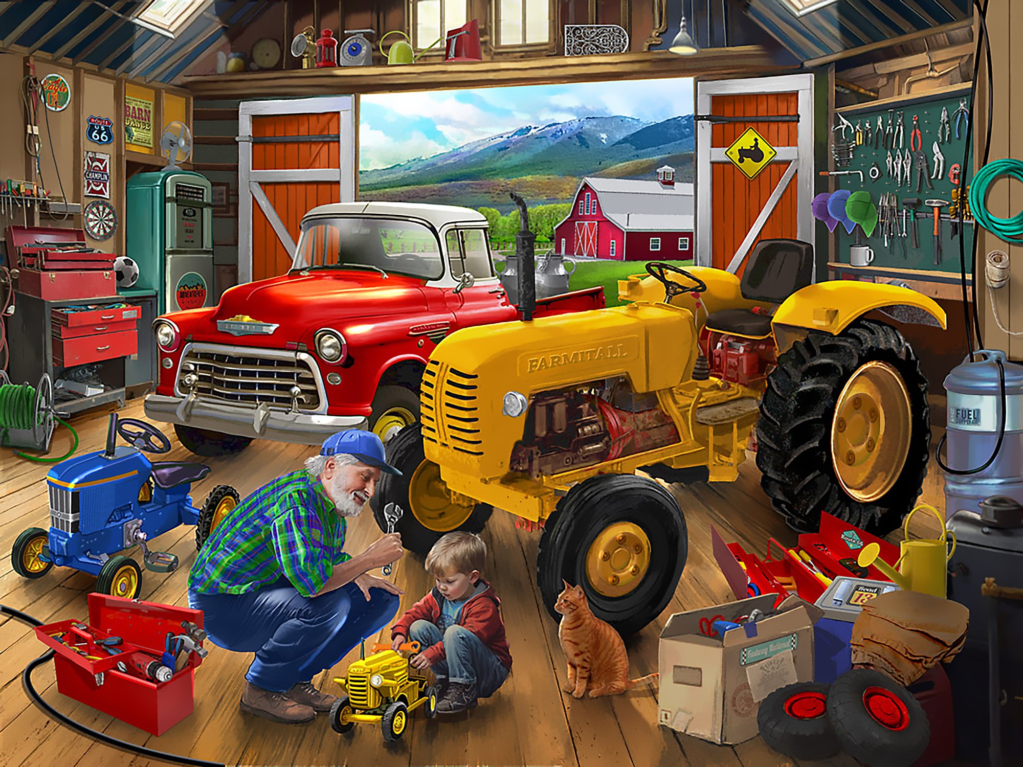 Solve Grandpas Garage jigsaw puzzle online with 352 pieces
