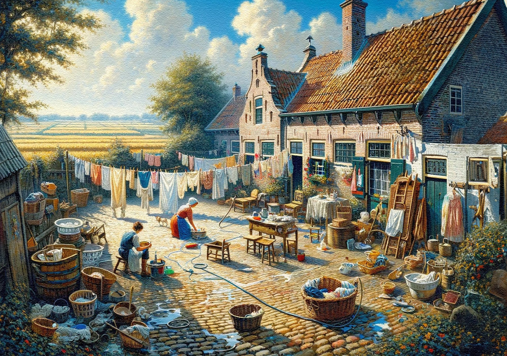 Solve spring cleaning jigsaw puzzle online with 96 pieces