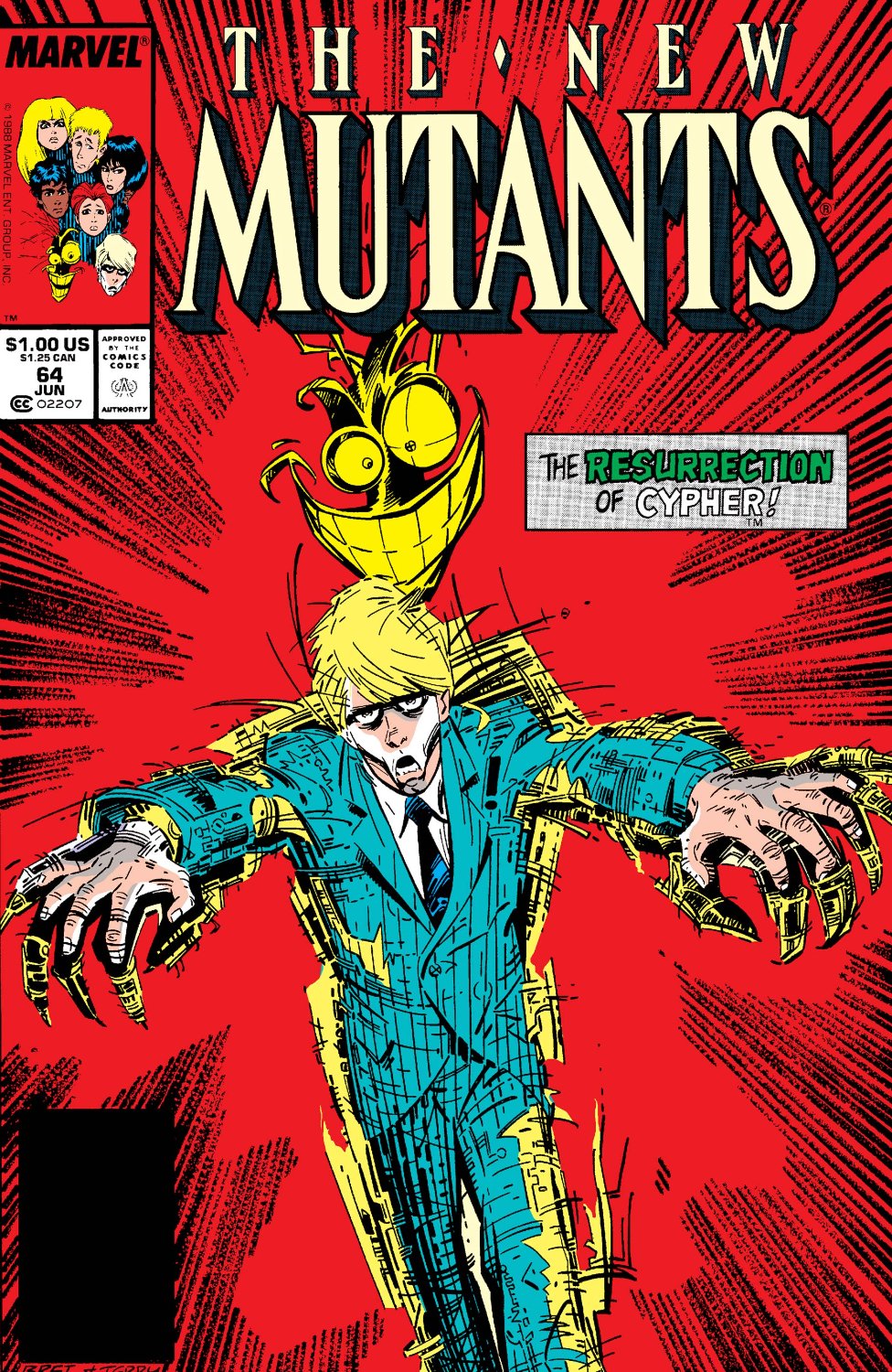 Solve The New Mutants Issue 64 jigsaw puzzle online with 260 pieces