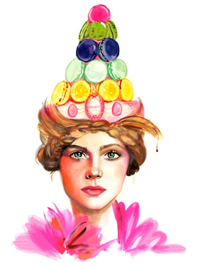 Solve Meagan Morrison Artwork - 'Macaroon Marie' jigsaw puzzle online ...