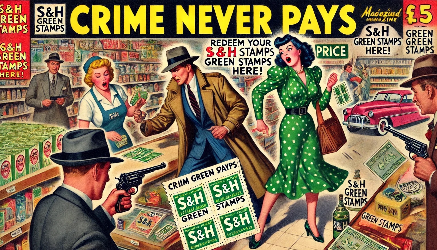 Solve CRIME NEVER PAYs with S&H green stamps jigsaw puzzle online with ...