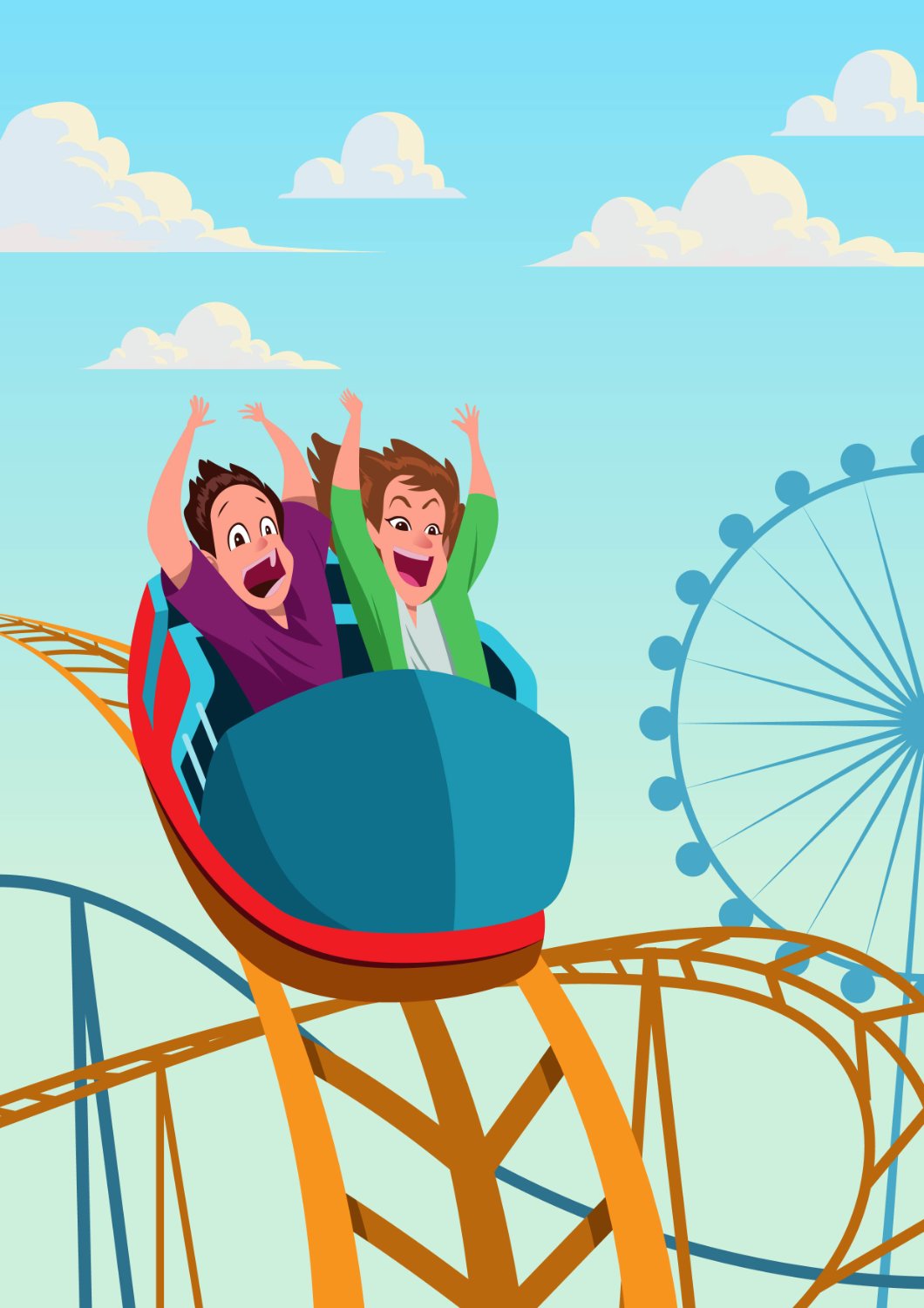 Solve Roller-Coaster-Ride jigsaw puzzle online with 280 pieces