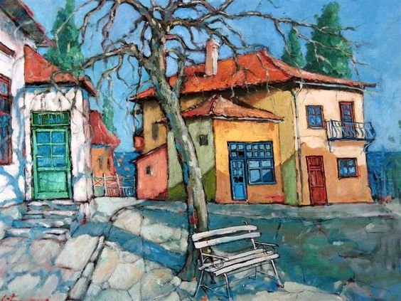 Solve Bench under a tree jigsaw puzzle online with 63 pieces