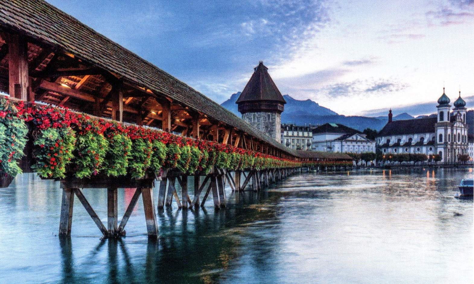 Solve Chapel Bridge in Lucerne, Switzerland jigsaw puzzle online with ...