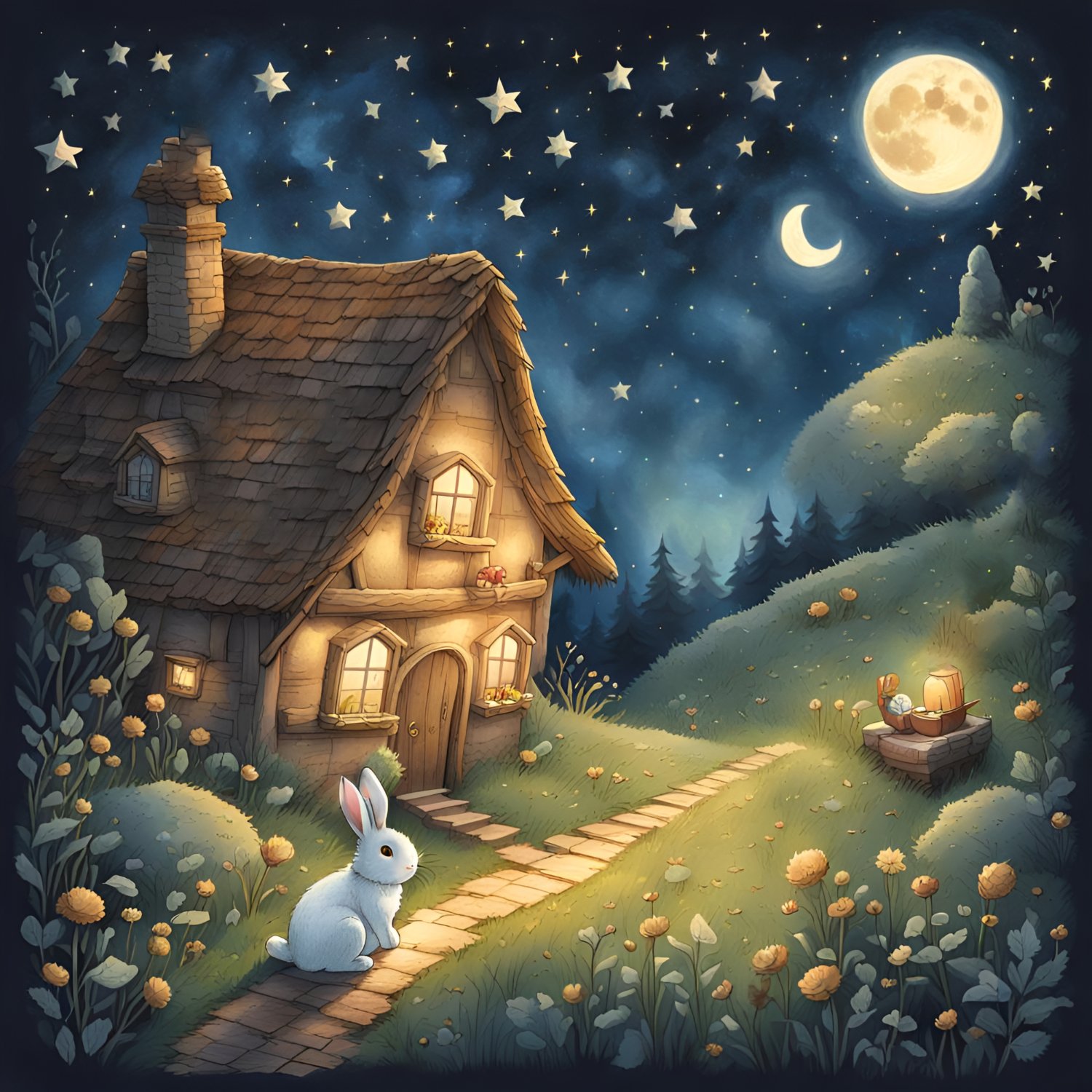 Solve Bunny Cottage jigsaw puzzle online with 256 pieces