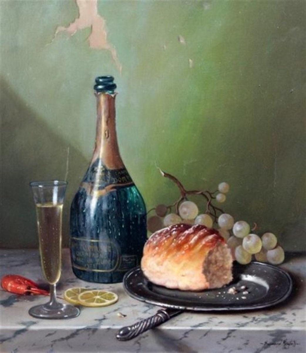 Solve Still Life with Ruinart Champagne ~Raymond Campbell (British ...