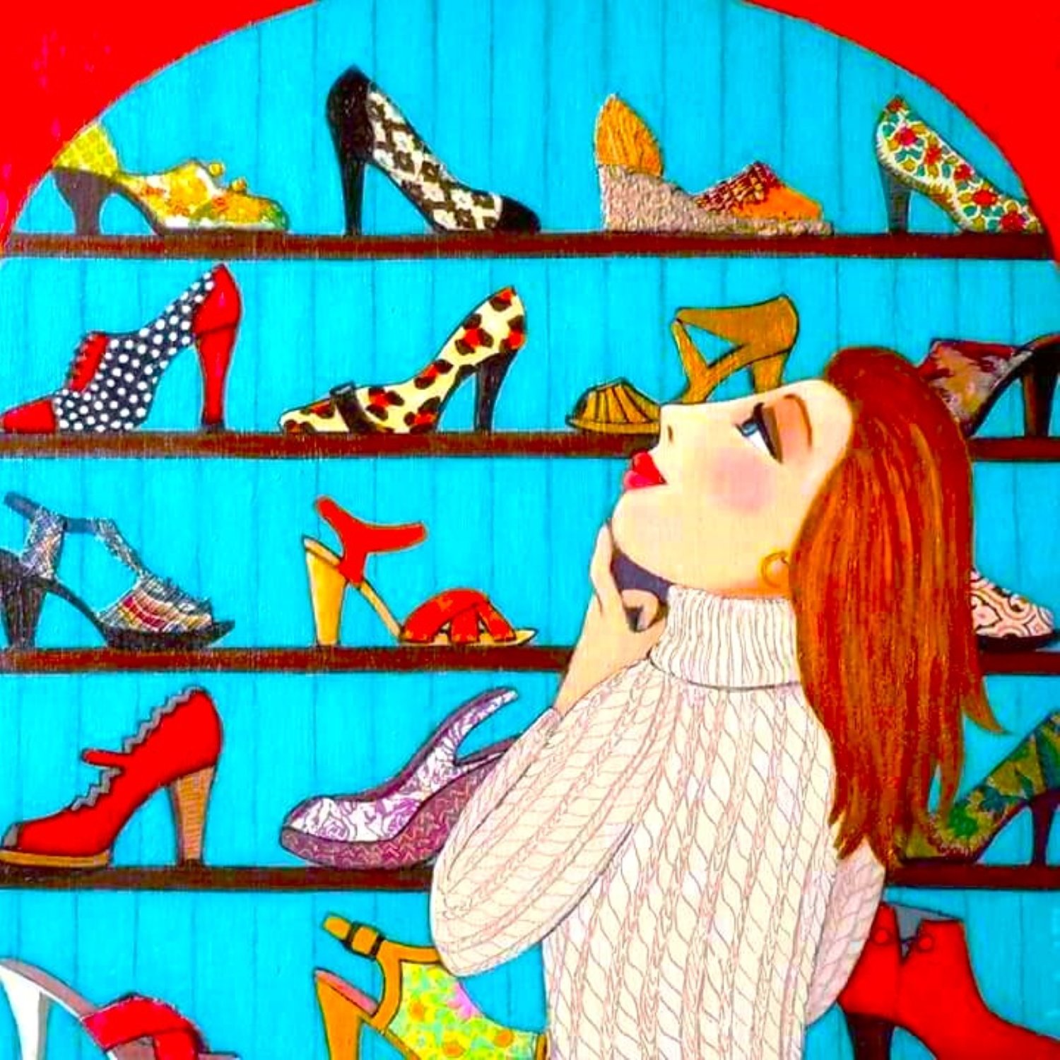 Solve Shoe Shopping jigsaw puzzle online with 144 pieces