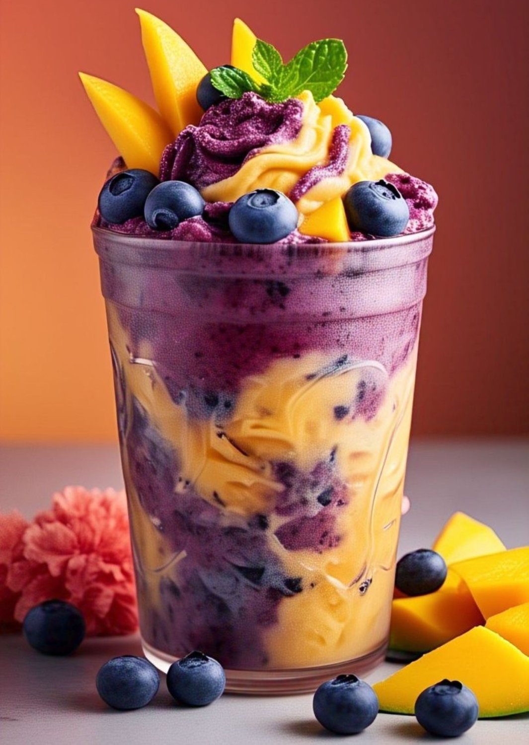 Solve Tropical Blueberry Mango Tango Smoothie jigsaw puzzle online with ...
