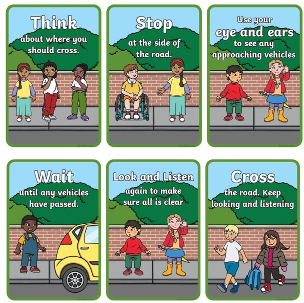 Solve Crossing the Road Steps jigsaw puzzle online with 9 pieces