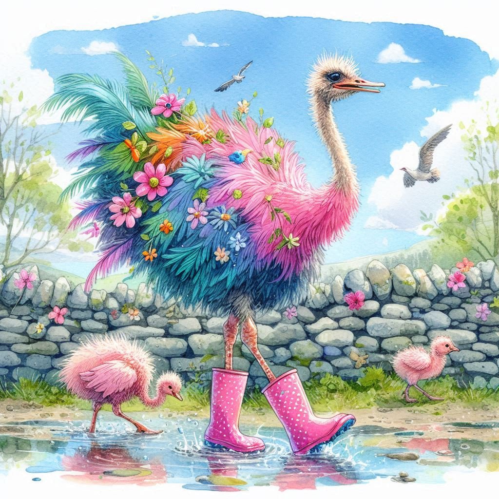 Solve Another silly ostrich (resize 9 to 306 pieces) jigsaw puzzle ...