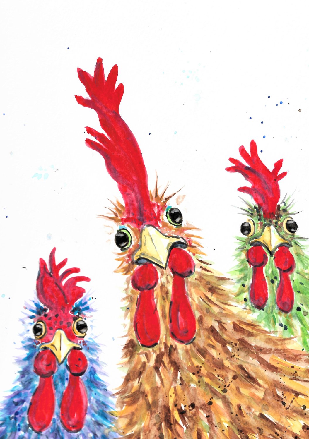 Solve Curious chickens jigsaw puzzle online with 70 pieces