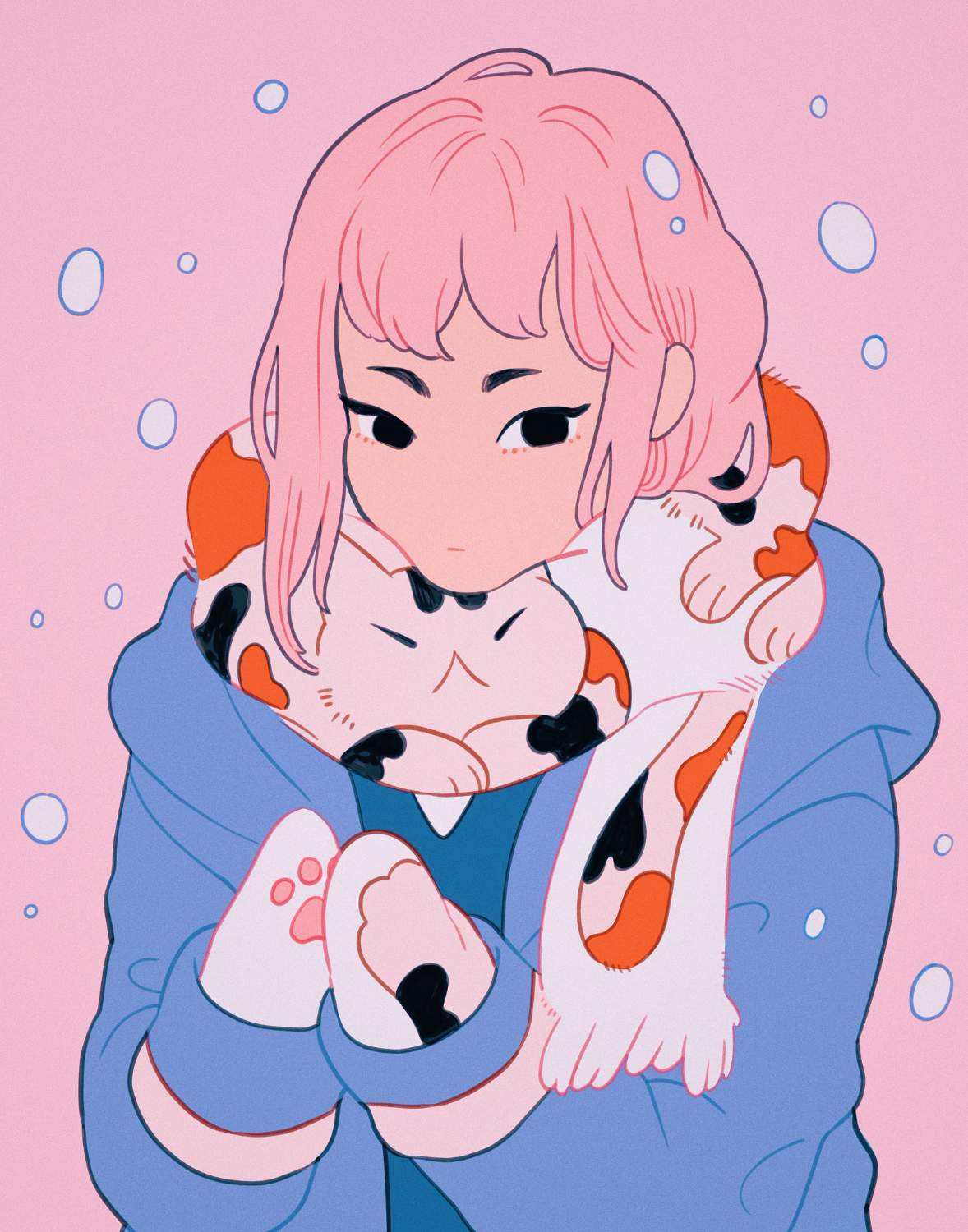 Solve "cat scarf" by @meyoco_ jigsaw puzzle online with 300 pieces