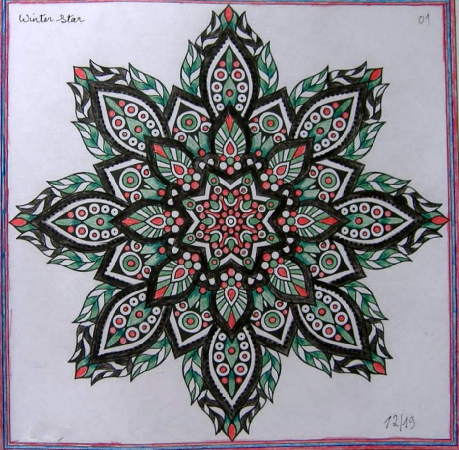 Solve Art - Mindful Mandalas - Winter Star (Choose Your Size: 9 - 204 ...