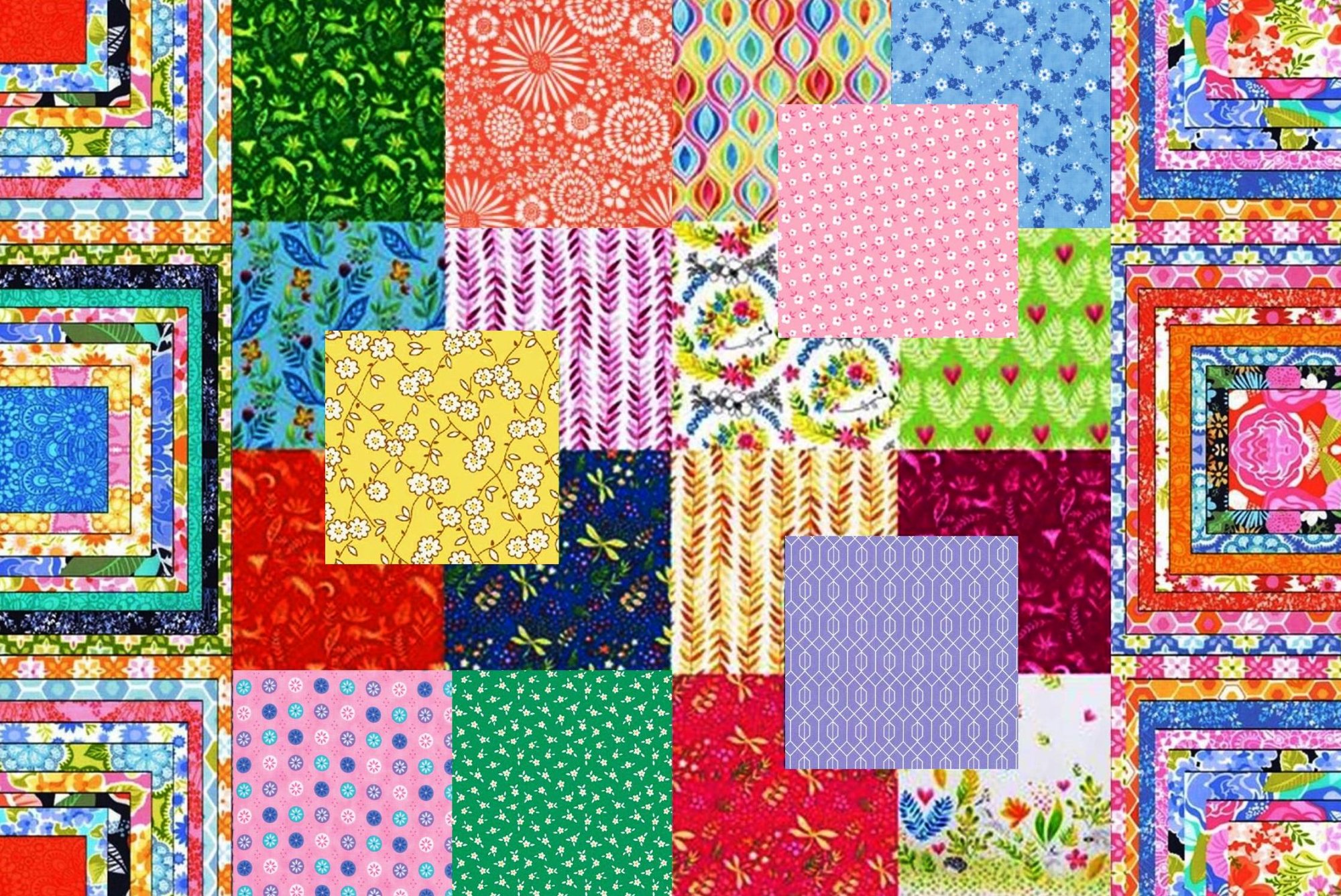 Solve Fabric patchwork jigsaw puzzle online with 70 pieces