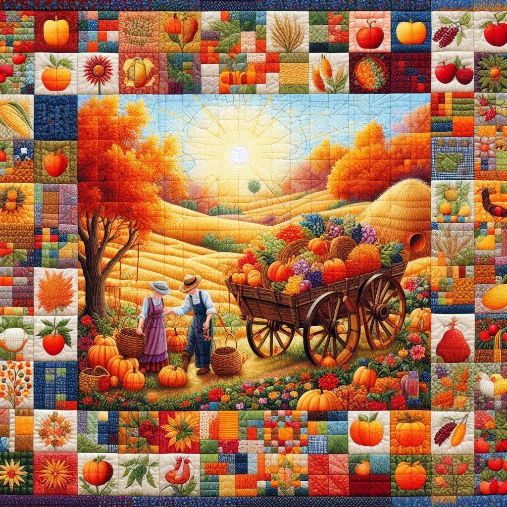 Solve Harvest Patchwork jigsaw puzzle online with 306 pieces