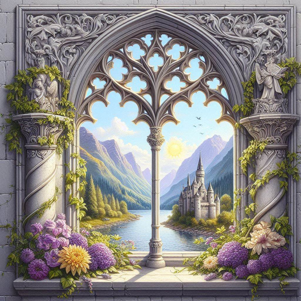 Solve Fantasy window 2 (can be resized from 9 to 306 pieces) jigsaw ...