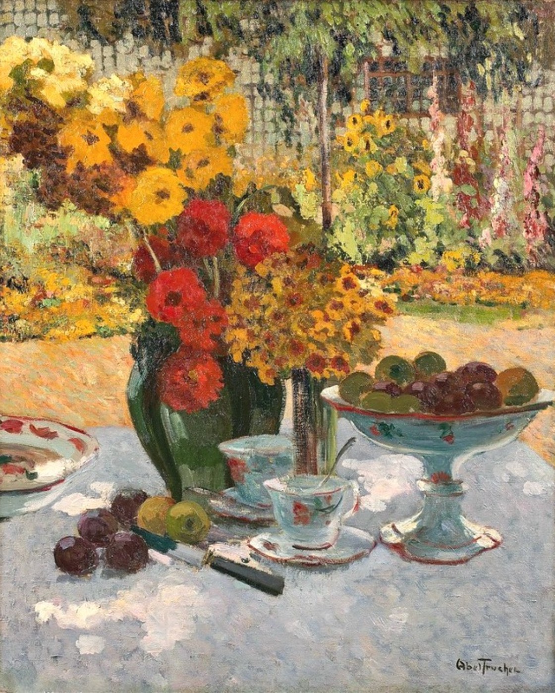 Solve Louis Abel-Truchet (French, 1857–1918), Tea on the Terrace jigsaw ...