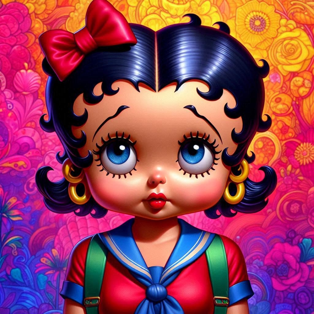 Jigsaw Puzzle | 81 pieces | School girl Betty Boop, happy school is out ...