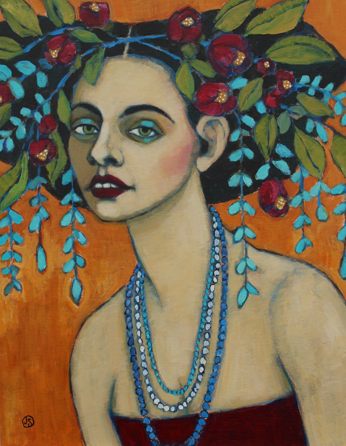 Solve Jane Spakowsky Artwork - 'Delilah' jigsaw puzzle online with 48 ...