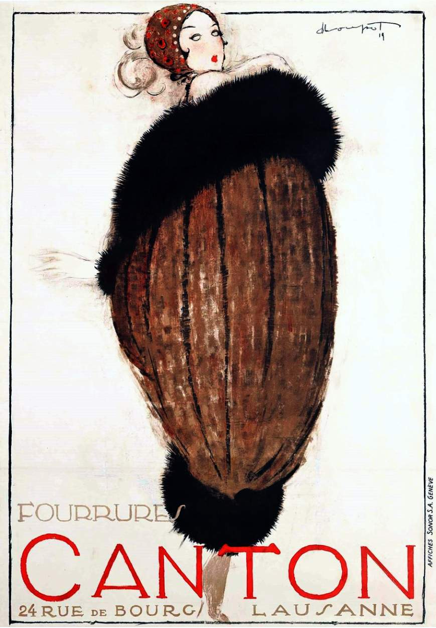 Solve Fourrures Canton, 1919, by Charles Loupot (French, 1892-1962 ...