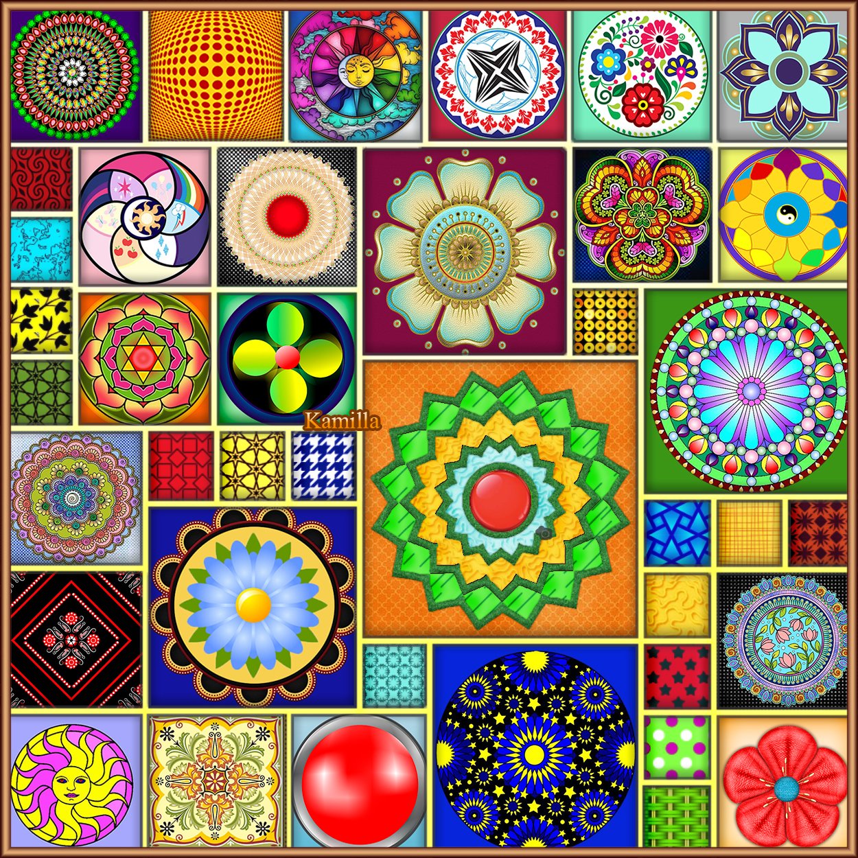 Solve Mandalas jigsaw puzzle online with 225 pieces