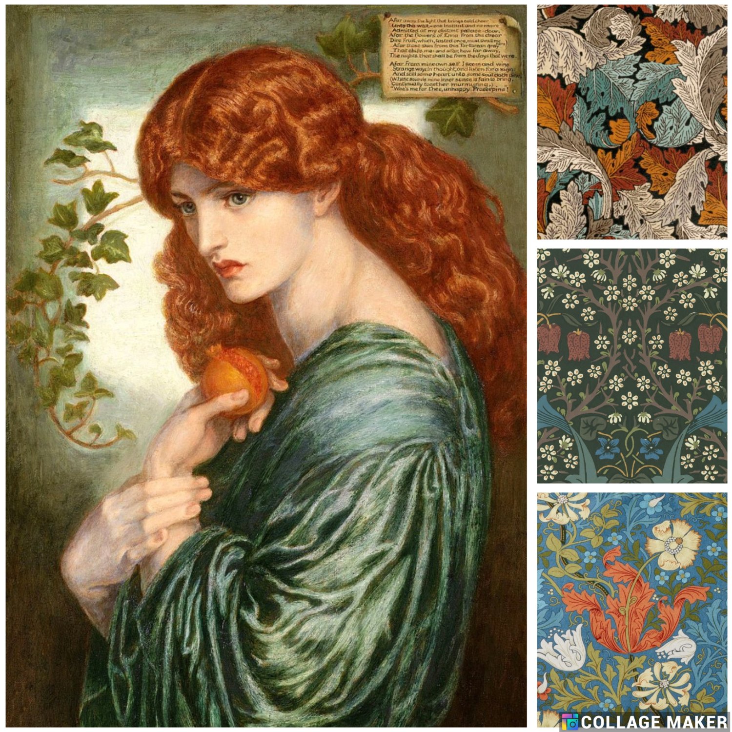 Solve Proserpine detail by Dante Gabriel Rossetti & Wm Morris prints ...