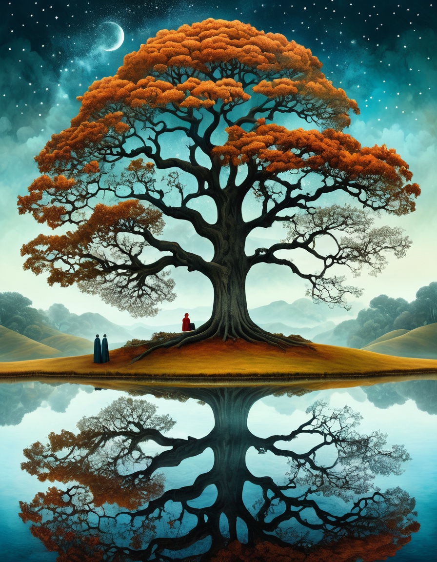 Solve The big, old oak tree jigsaw puzzle online with 80 pieces