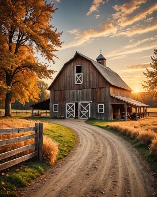 Solve Follow the road to the barn.... jigsaw puzzle online with 63 pieces