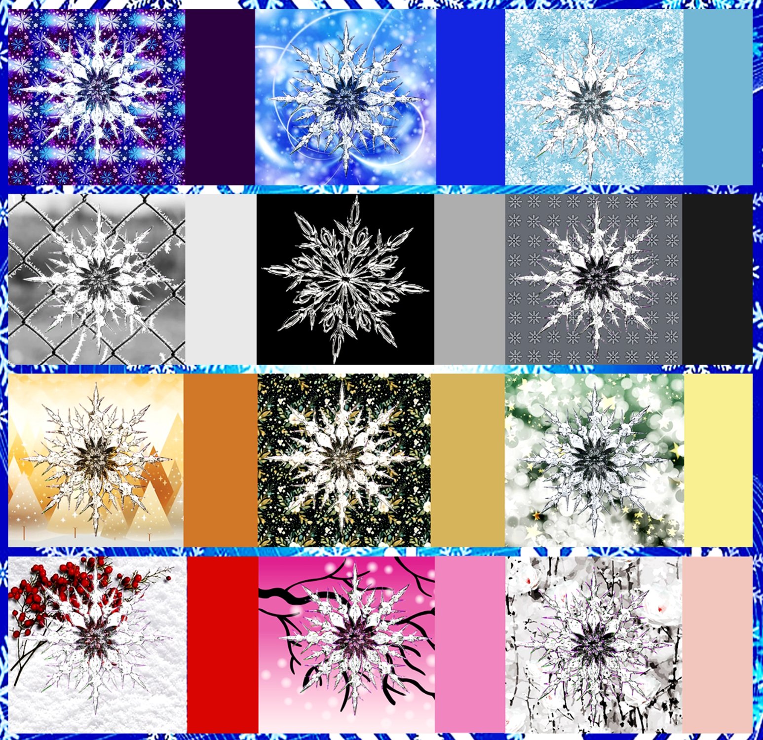 Solve Snowflakes jigsaw puzzle online with 100 pieces
