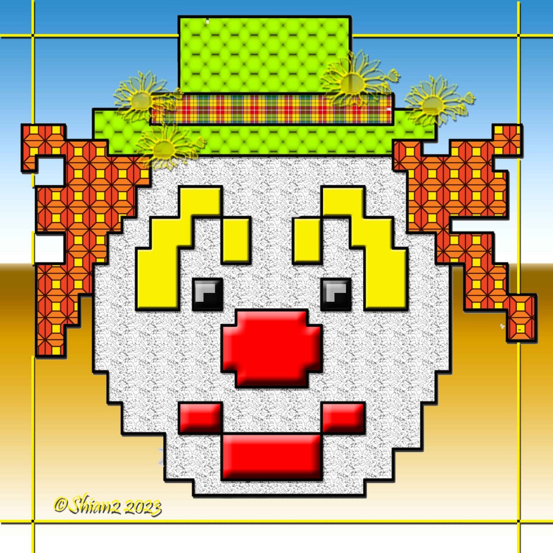 Solve Clown Face jigsaw puzzle online with 16 pieces