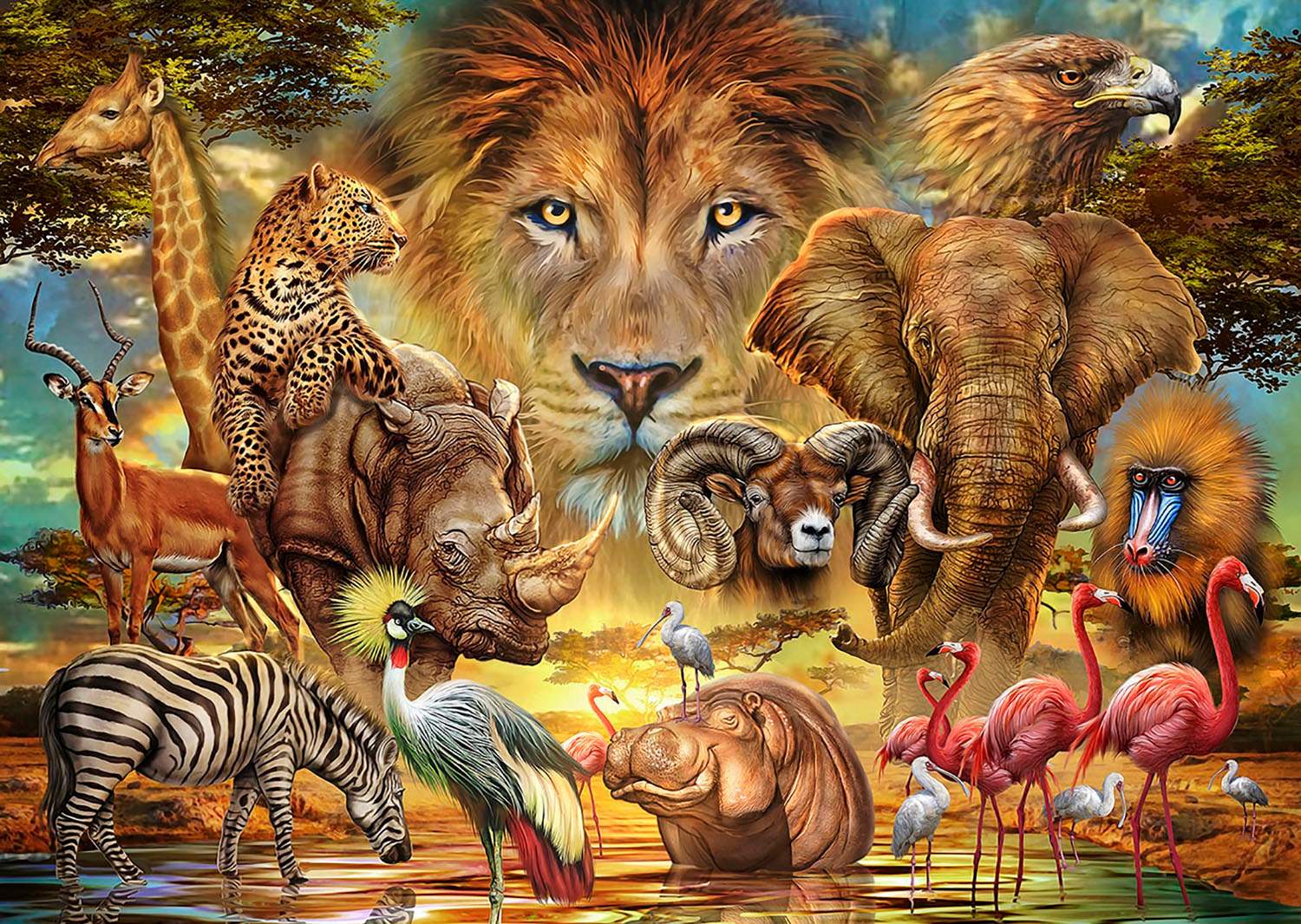 Solve African Wildlife jigsaw puzzle online with 450 pieces