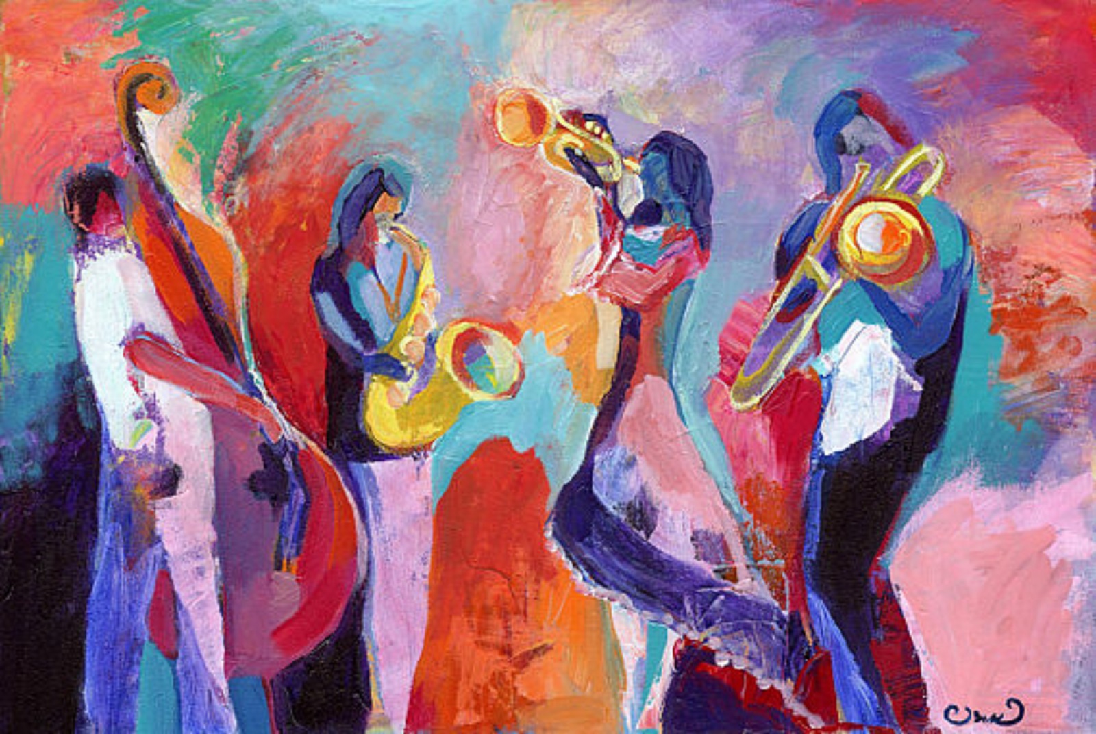 Solve Jazz Ensemble jigsaw puzzle online with 294 pieces