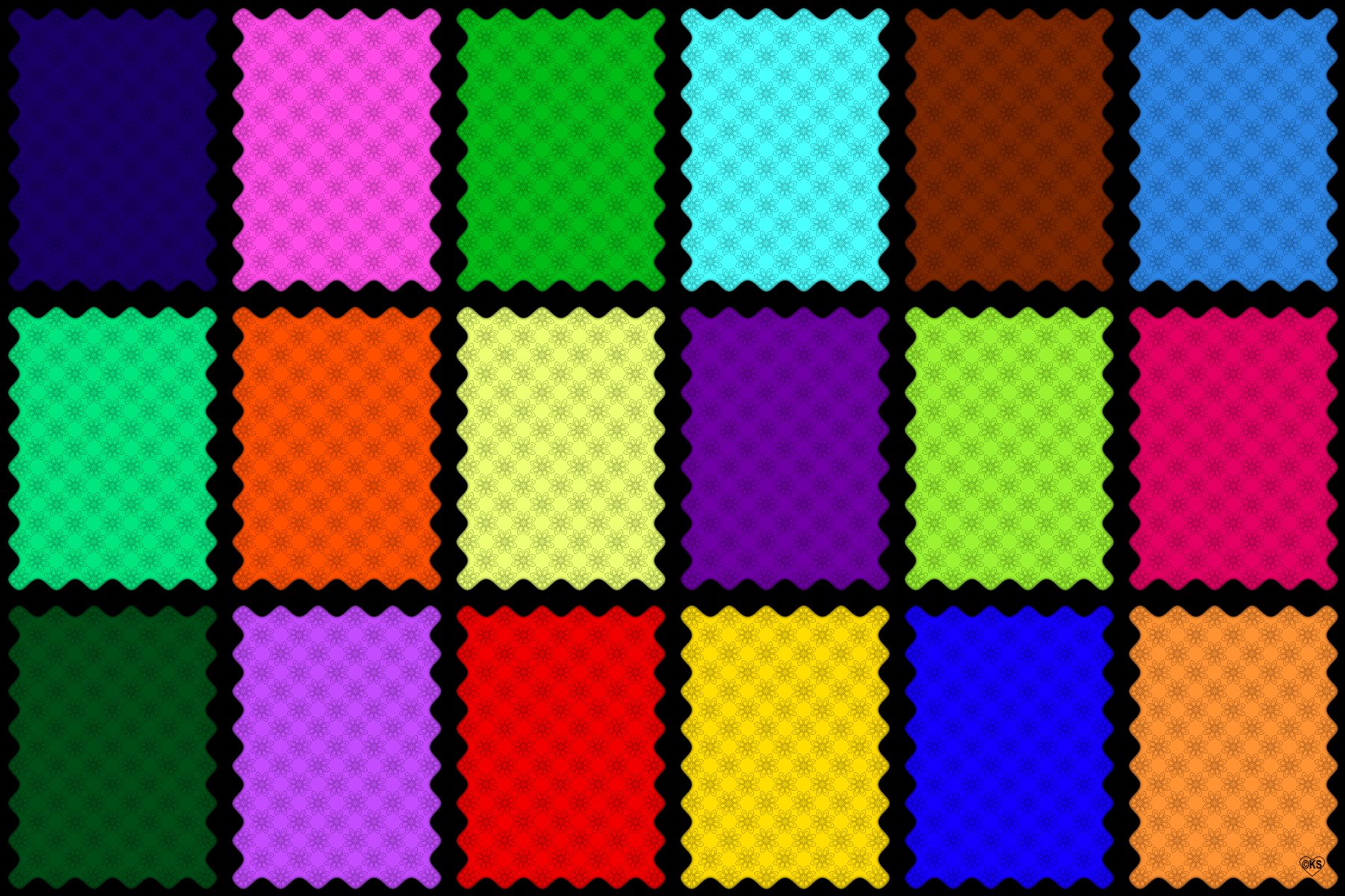 Jigsaw Puzzle | 96 pieces | Floral Sample Patches!! ~ M | Jigidi