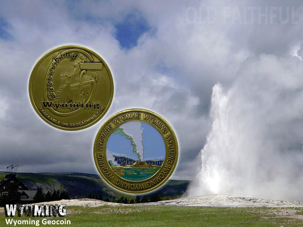 Solve Wyoming Geocoin jigsaw puzzle online with 208 pieces