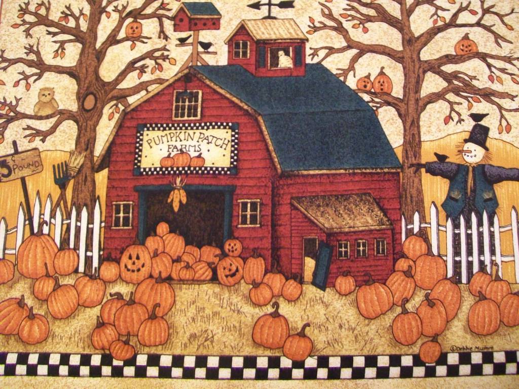Solve Pumpkin Patch Farm by Debbie Mumm jigsaw puzzle online with 165 ...