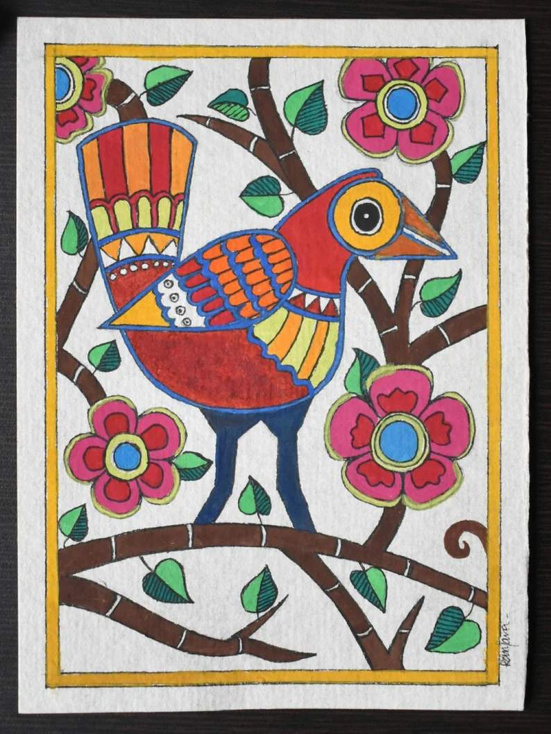 Solve Indian Folk Art jigsaw puzzle online with 80 pieces