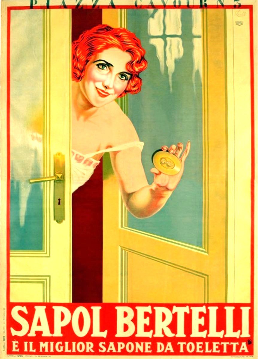 Solve Themes Vintage ads - Sapol Bertelli jigsaw puzzle online with 165 ...