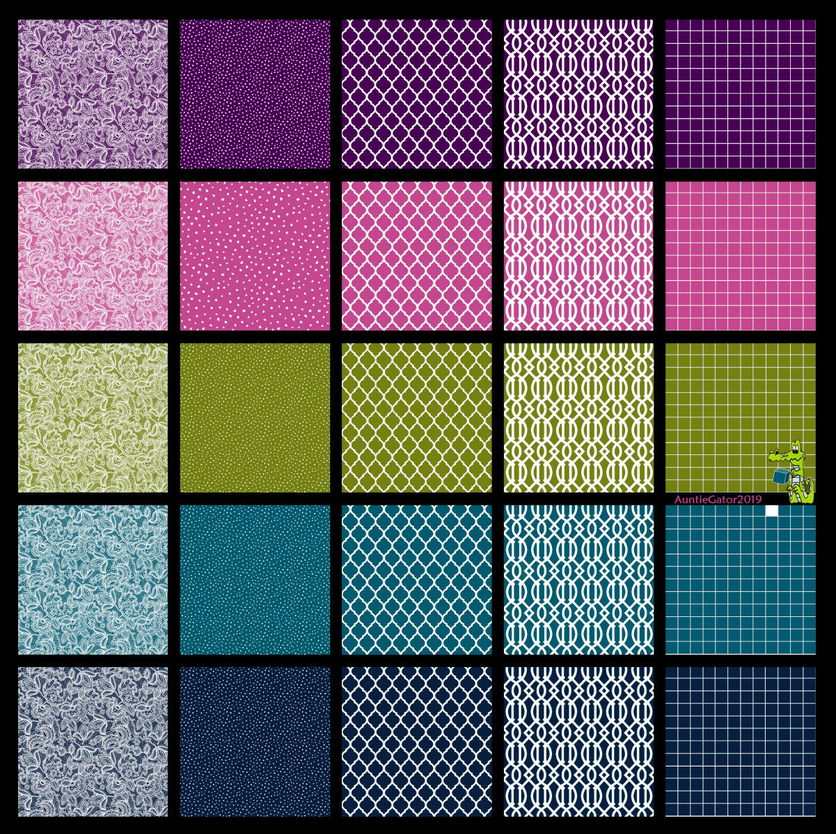 Solve Pantone Patterns jigsaw puzzle online with 324 pieces