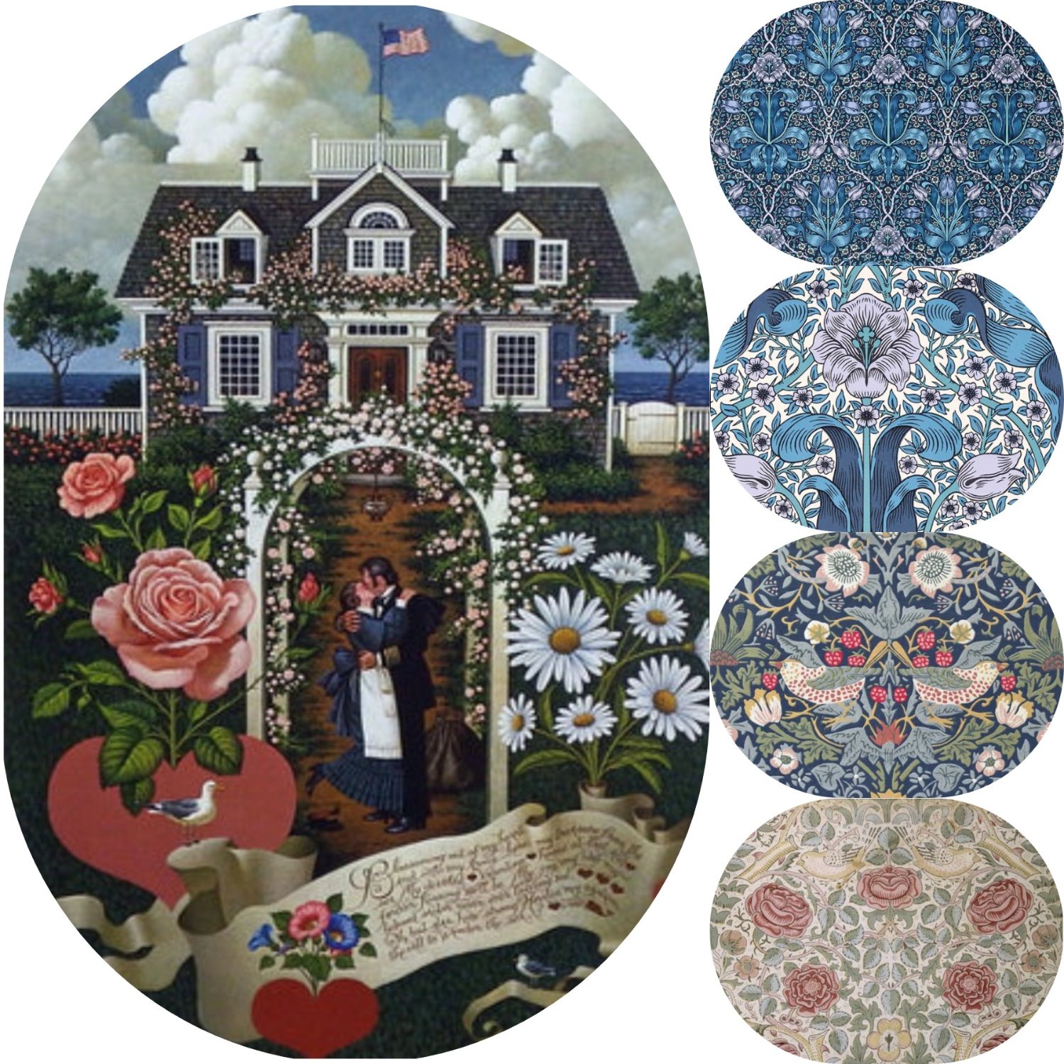 Solve Home is My Sailor by Charles Wysocki with Wm Morris prints ...