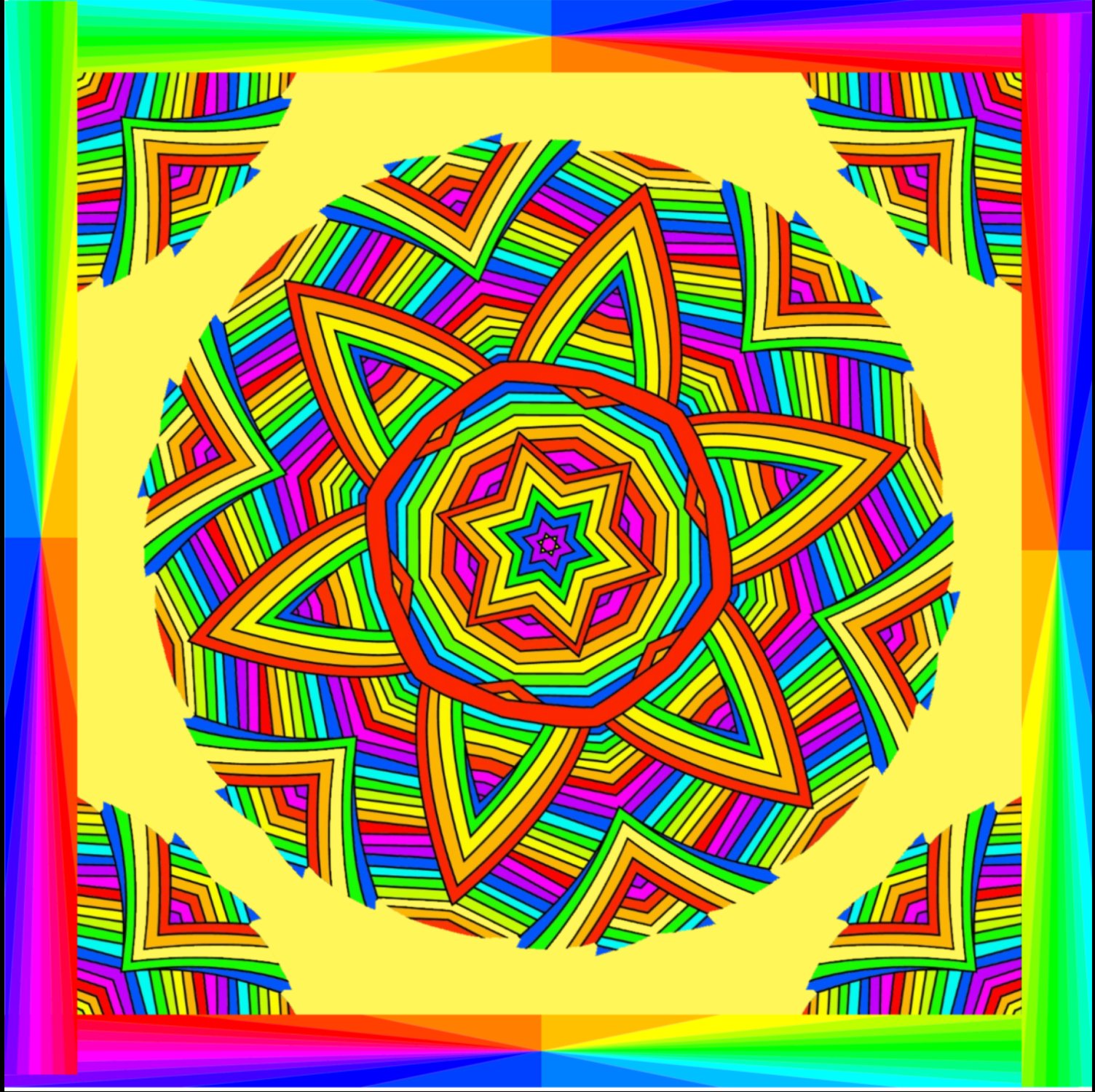 Jigsaw Puzzle | 100 pieces | Mandala Rainbow 10 - resize to 600 | Jigidi