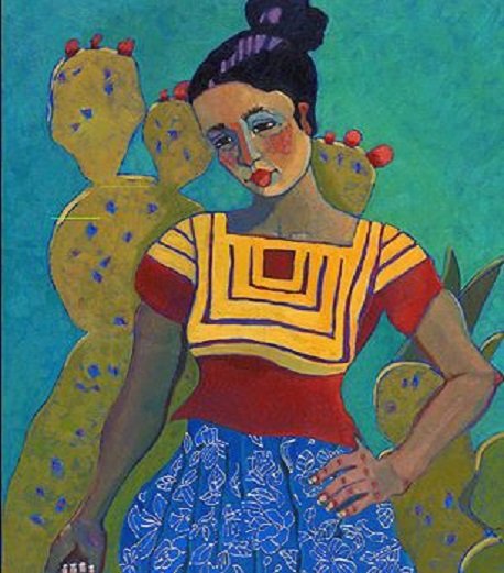 Solve Kathy Sosa Artwork jigsaw puzzle online with 56 pieces