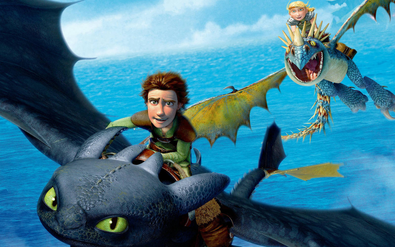 Solve Hiccup & Toothless - Astrid & Stormfly jigsaw puzzle online with ...