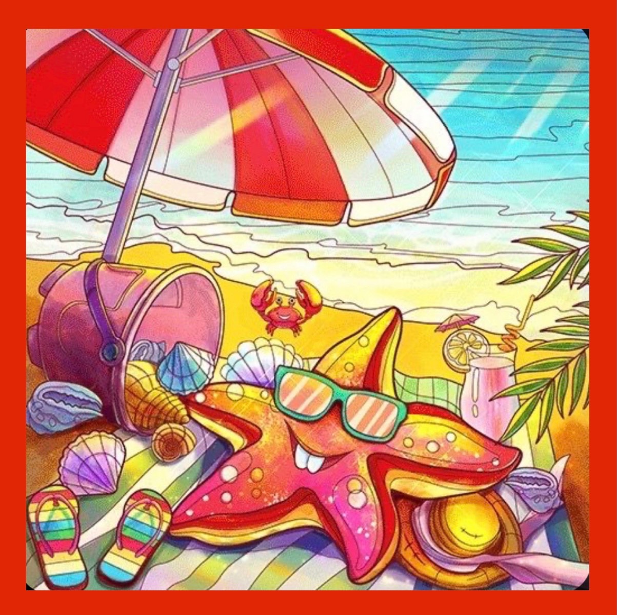 Solve Starfish Summer jigsaw puzzle online with 196 pieces