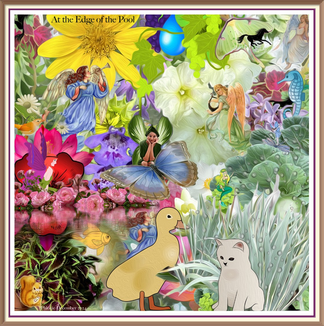 Solve At the Edge of the Pool jigsaw puzzle online with 16 pieces