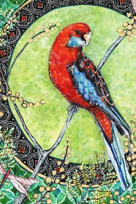 Solve Parrot jigsaw puzzle online with 96 pieces