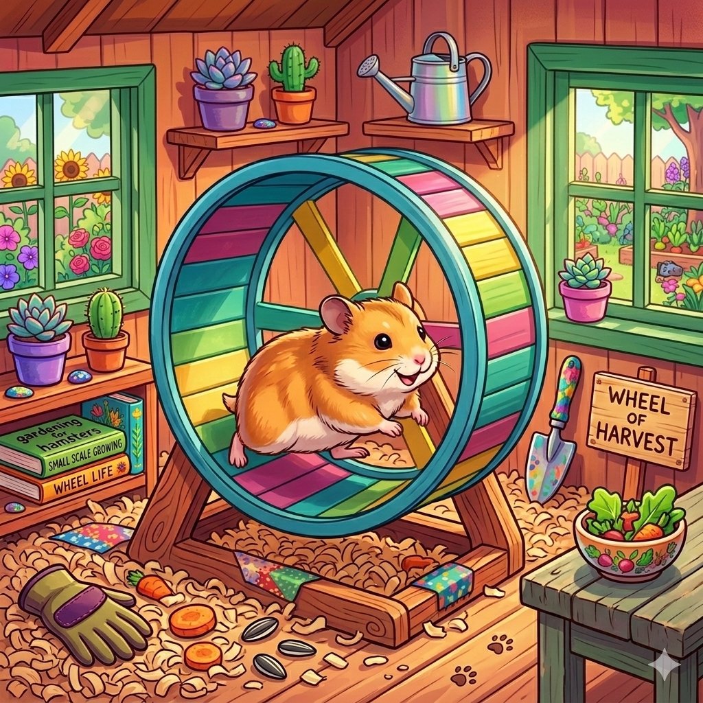 Solve [0416-1] Hamster in a Wheel jigsaw puzzle online with 81 pieces
